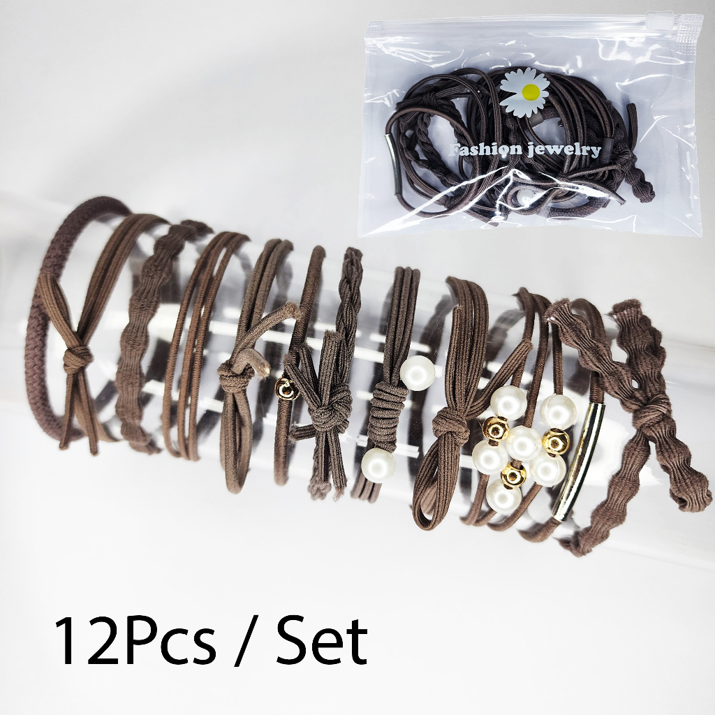 Jual ED - FREE POUCH - 12PCS / SET IKAT RAMBUT KOREA KPOP / IKAT RAMBUT ...