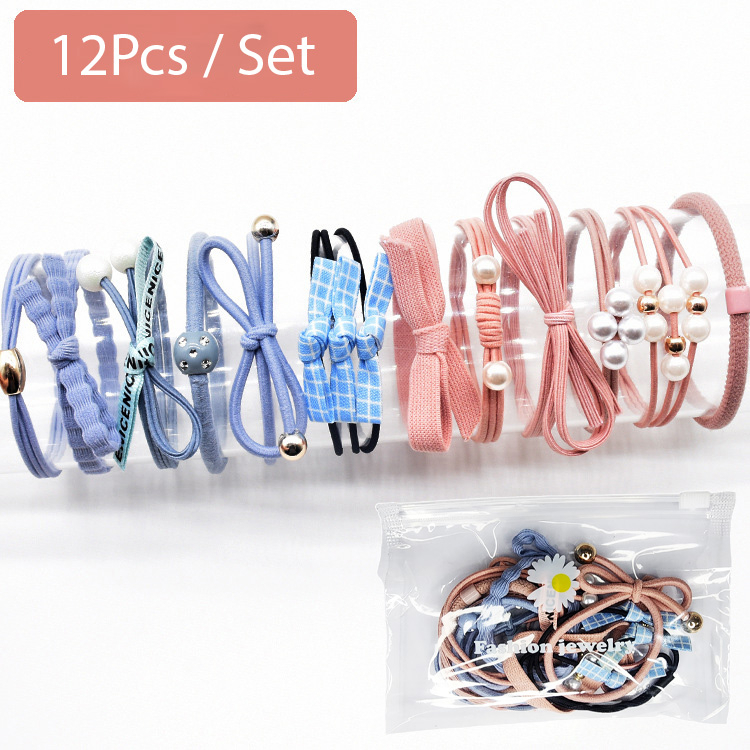 Jual ED - FREE POUCH - 12PCS / SET IKAT RAMBUT KOREA KPOP / IKAT RAMBUT ...