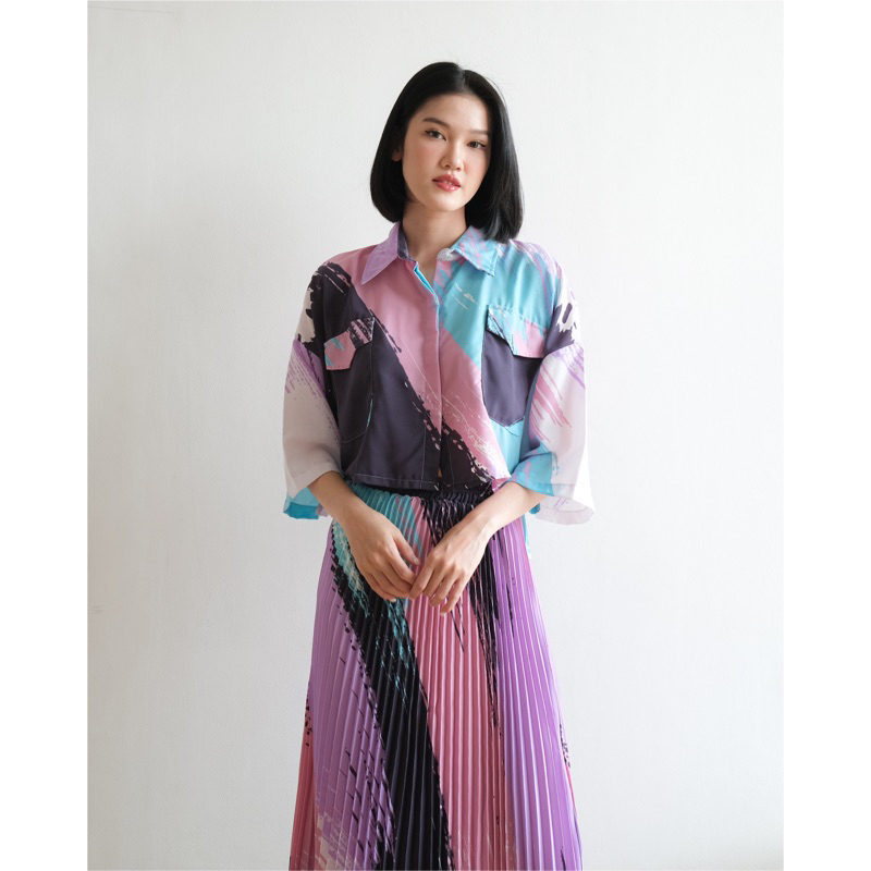 Jual Luxury Set / Setelan Plisket / Setelan Rok Plisket / One Set ...