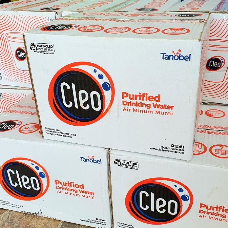 Jual Cleo Air Minum Cup 220ml 1 dus isi 40 pcs | Shopee Indonesia