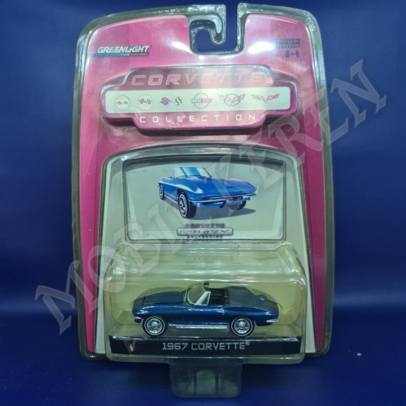 Jual Diecast Greenlight Corvette Collection 1967 Corvette Blue Ban ...