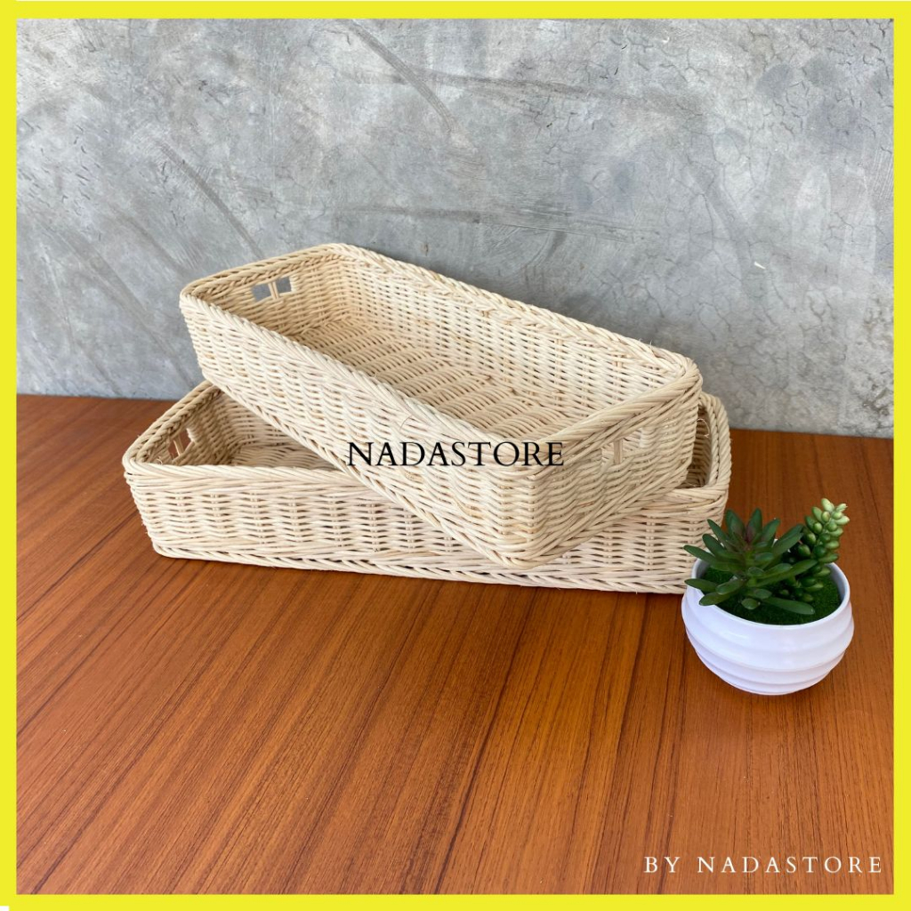 Jual Napkin / Tray Panjang / Baki / Long Tray Anyaman Rotan Kode R08 ...