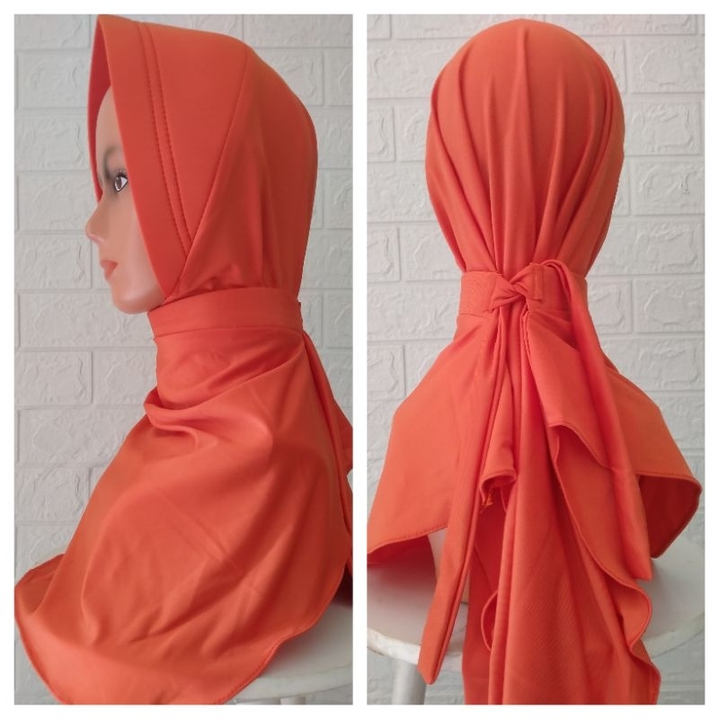 Jual jilbab PSR PIA AG /jilbab PIA Oren | Shopee Indonesia