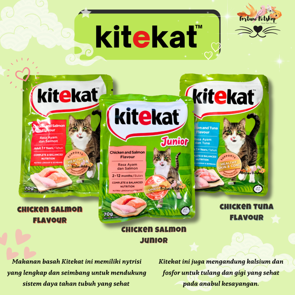 Jual Kitekat sachet/ pouch 70gr -Makanan kucing basah wet food chicken ...