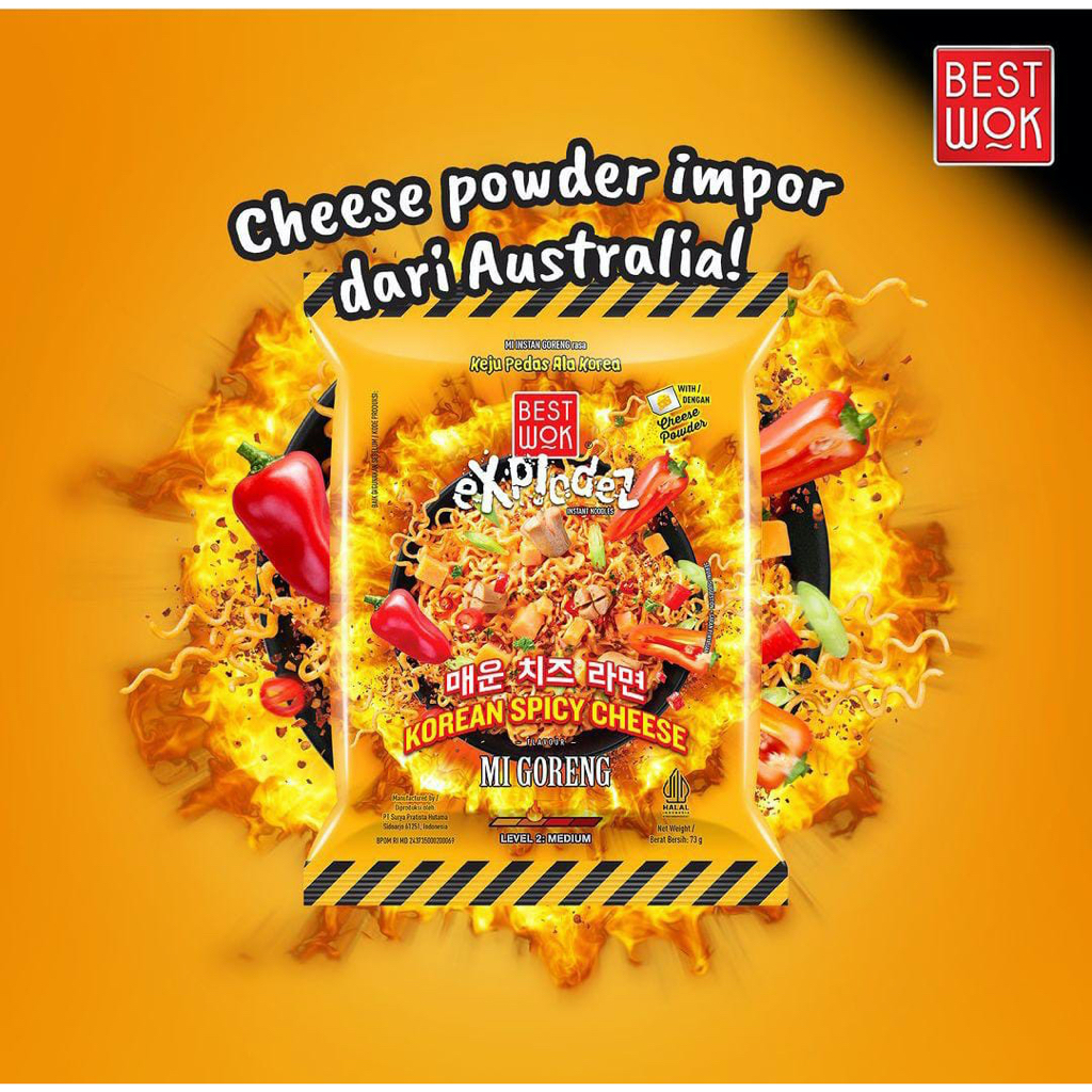 Jual BEST WOK Mi Goreng Korean Spicy Cheese Explodez Series 75 g ...
