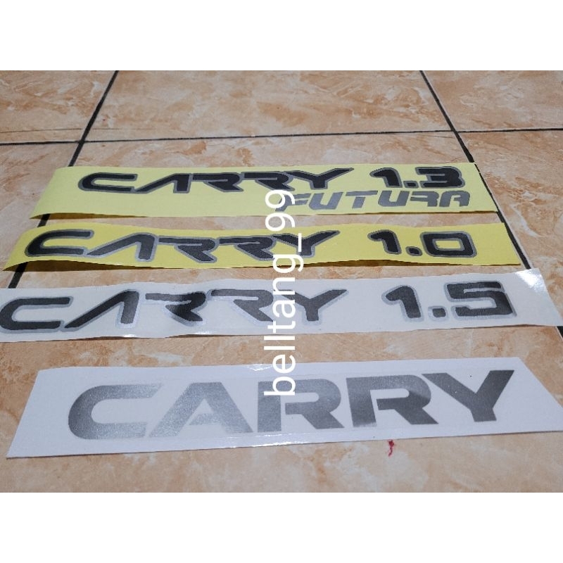 Jual Stiker sticker tulisan carry 1.5/ stiker tulisan carry 1.0/ stiker ...