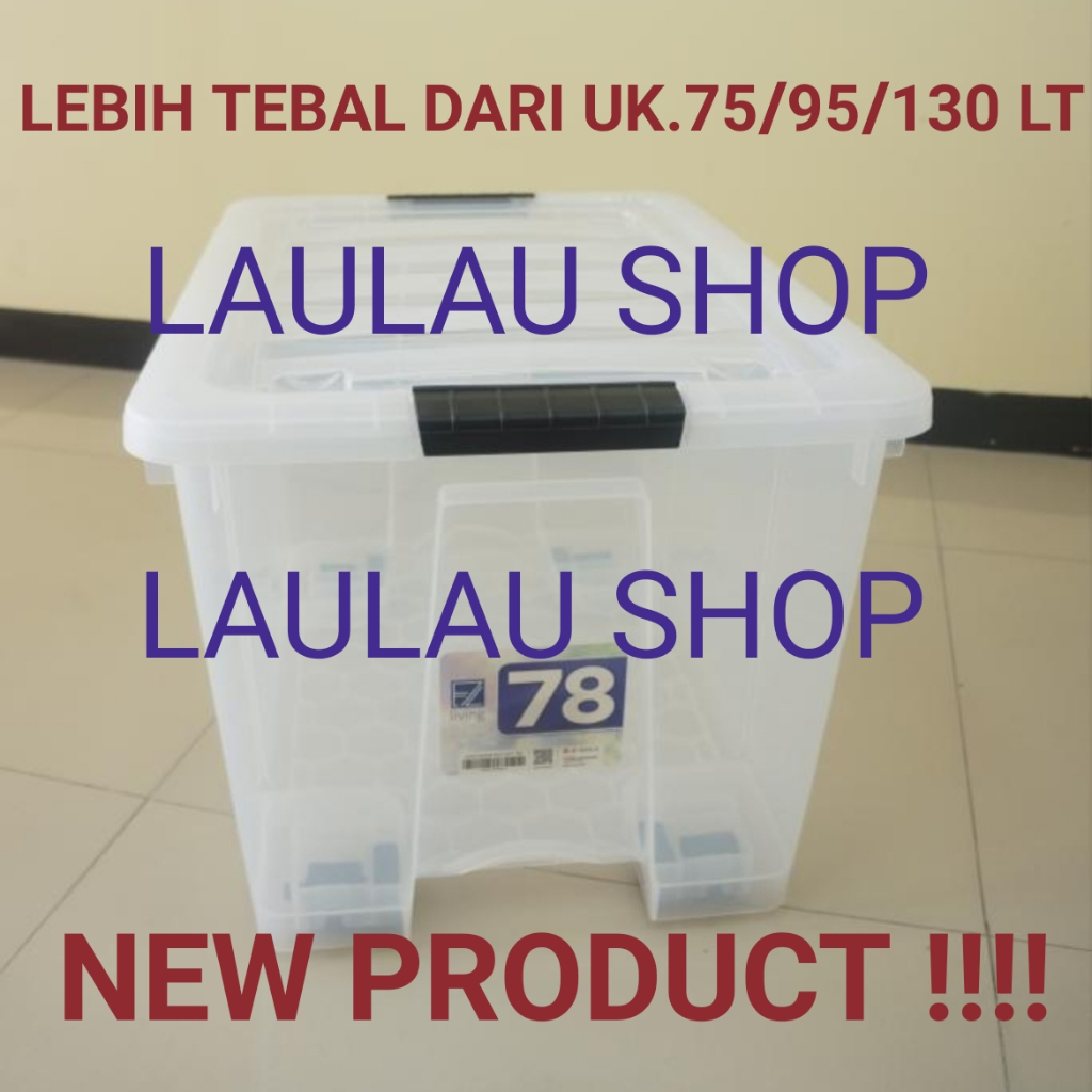 Jual Box Container Ezy 78 Liter Tebal Bening Transparan Kotak Kontainer ...