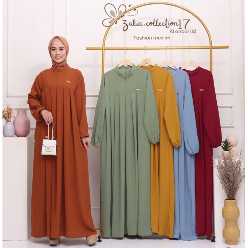 Jual Baju Gamis Dewasa Lebaran Cringkel Terbaru Busui Jumbo S M L XL ...