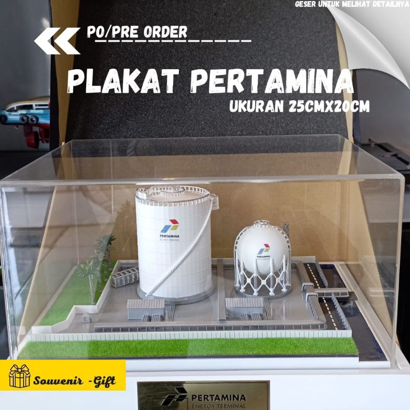 Jual (PO/PRE ORDER)MINIATUR PLAKAT PERTAMINA UKURAN 25CM X 20CM ...