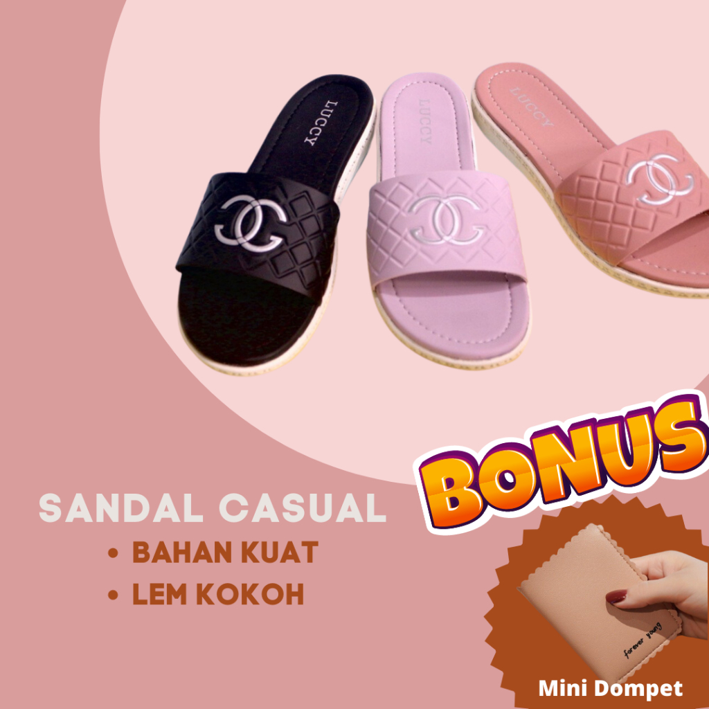 Jual Sandal Wanita Teplek Big Size - Sendal Slop Cewek Korea Terbaru ...