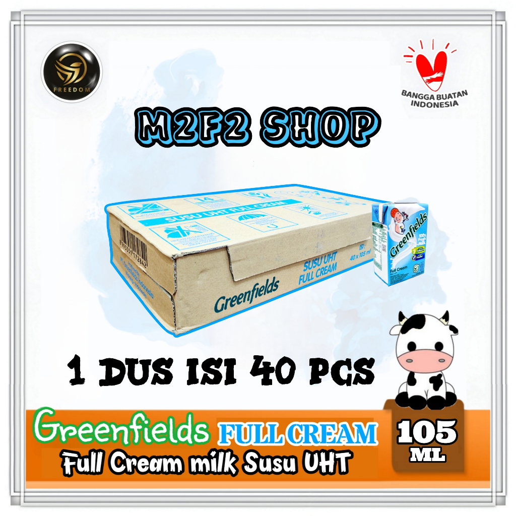 Jual Greenfields Susu Kotak UHT Full Cream Milk | Plain - 105 ml (Kemasan Karton) | Shopee Indonesia