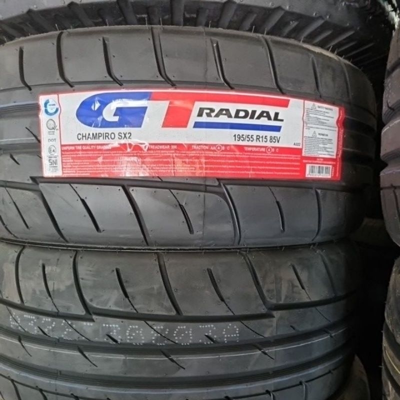 Jual Ban GT radial 195/55R15 champiro SX2 semi slick | Shopee Indonesia
