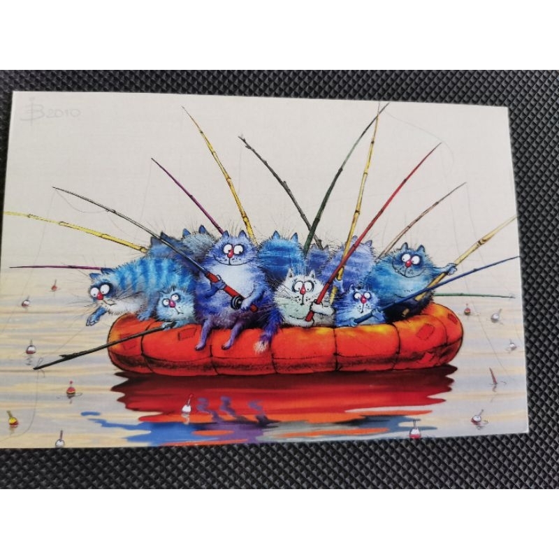 Jual kartu pos kucing bluecat/bluecat postcard | Shopee Indonesia