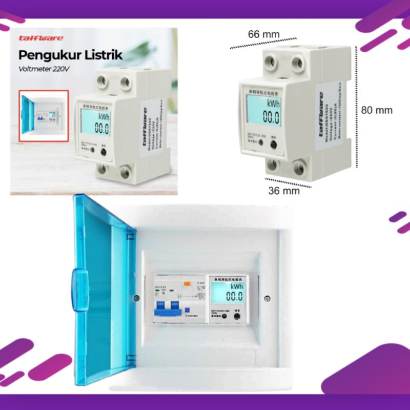 Jual KWH meter Pengukur Listrik Smart Power Voltmeter 220V - DDS7629 - White | Shopee Indonesia