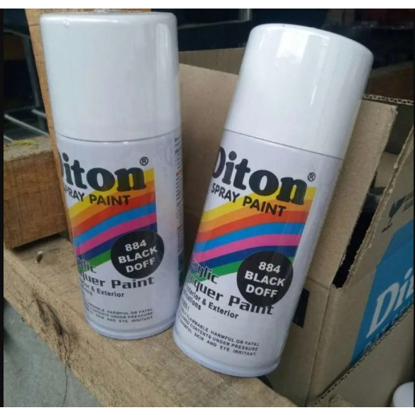 Jual Diton Black Doff 884 Cat Semprot Hitam Dop 150cc Spray Diton Hitam ...