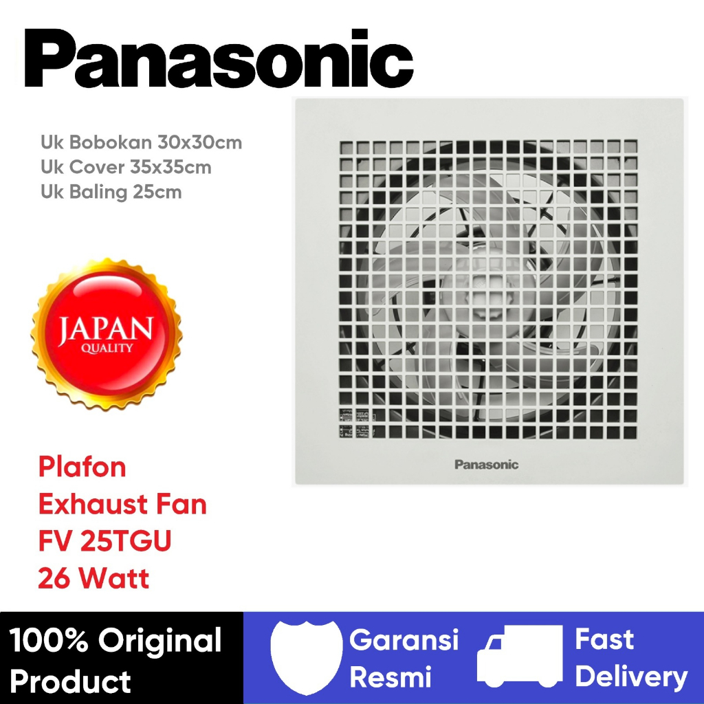Jual PANASONIC EXHAUST FAN CEILING PLAFON FV 25TGU (DIAMETER BALING 25CM) | Shopee Indonesia