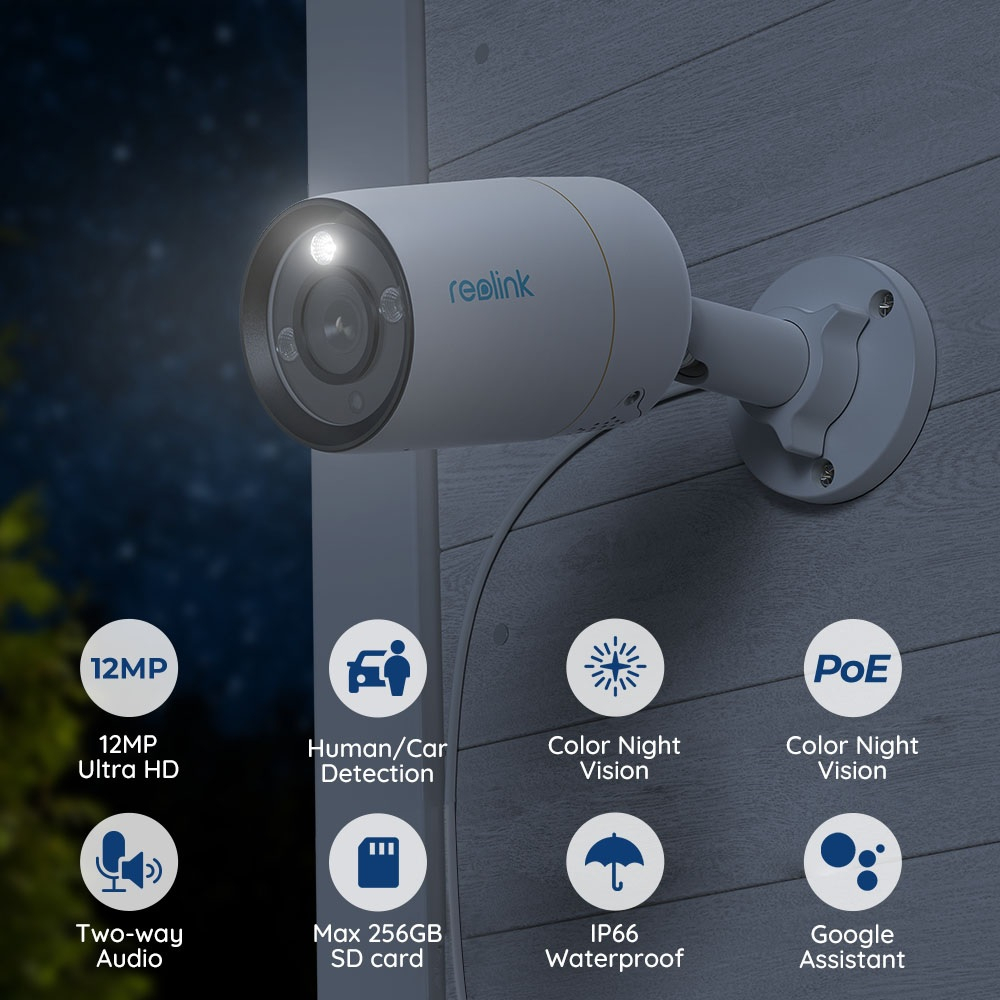 Jual Reolink RLC 1212A 12MP POE IP Camera Outdoor Spotlight Smart CCTV ...