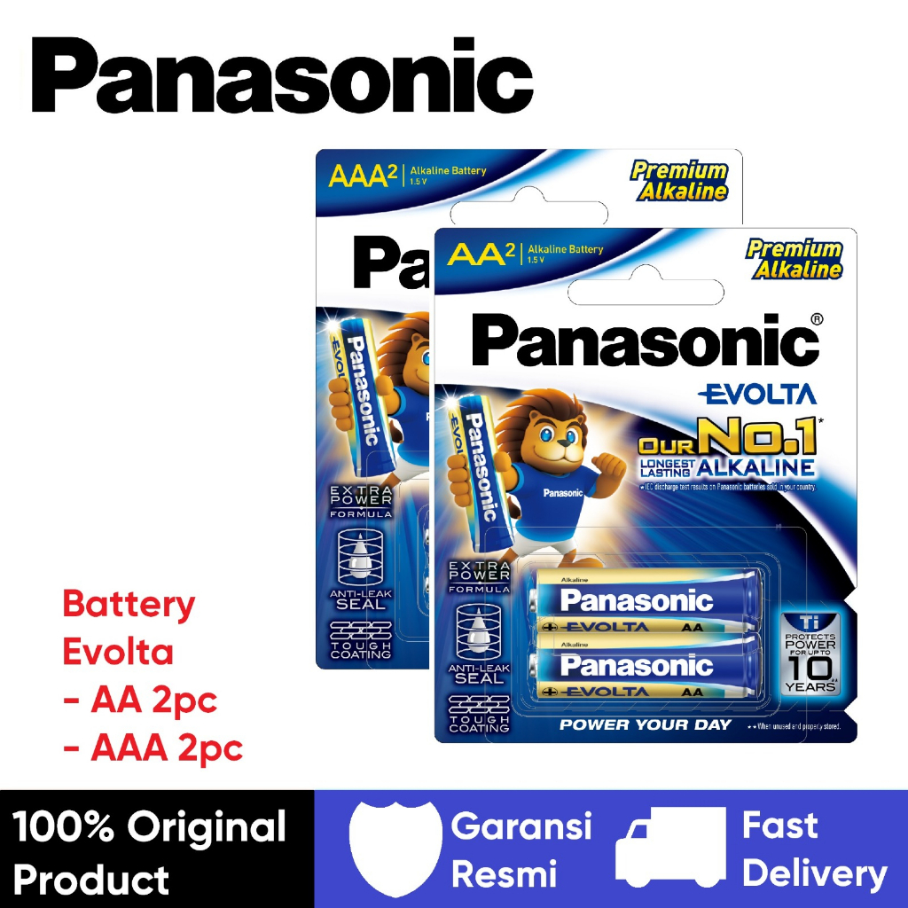 Jual Evolta Panasonic Baterai Premium Alkaline AA |AAA Battery A2 | A3 | Shopee Indonesia