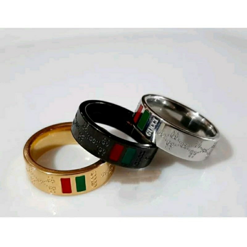 Jual cincin Titanium cowok cewek Ori bisa pakai sehari hari | Shopee ...