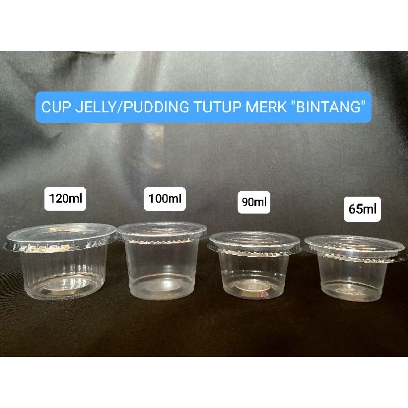 Jual Cup Jelly/Pudding Bintang uk. 65ml, 90ml, 100ml dan 120ml isi 50pcs | Shopee Indonesia