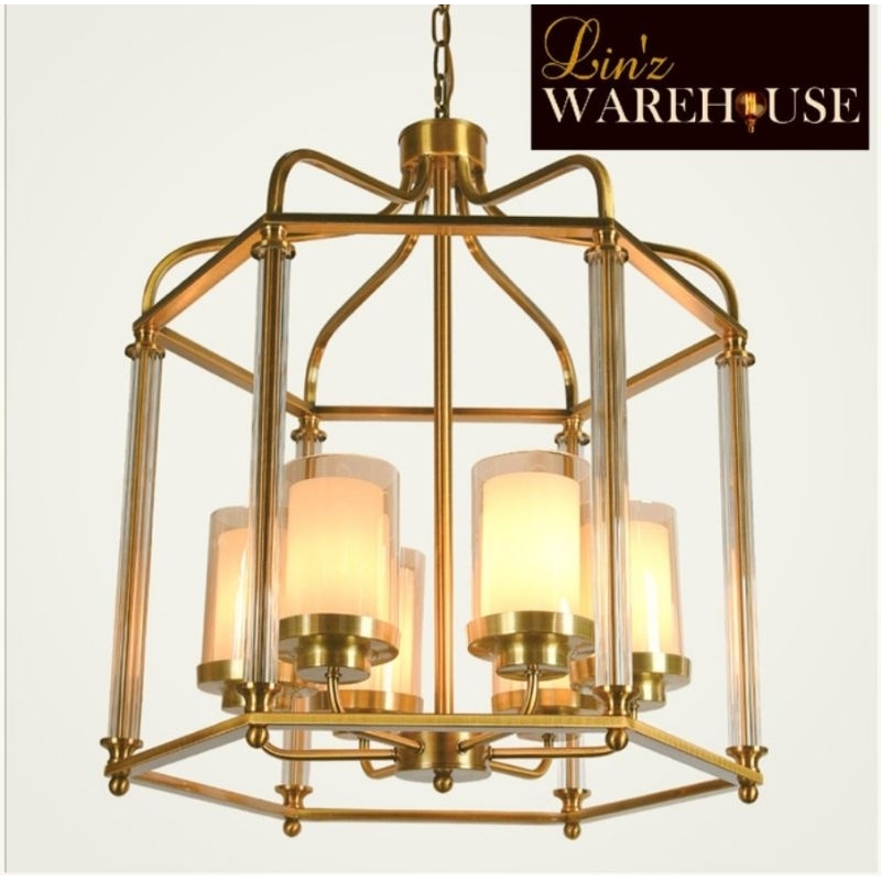 Jual lampu gantung foyer MODEN GOLD PILLAR pendant light | Shopee Indonesia