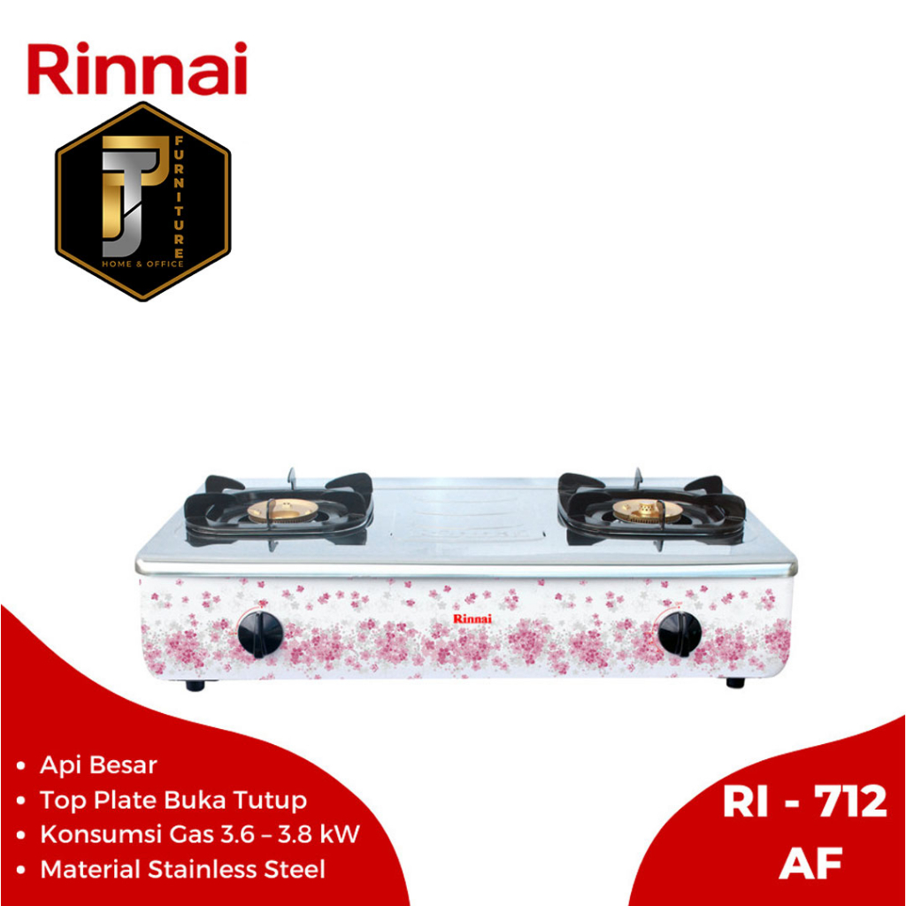 Jual Kompor Gas Bahan Stainless Steel - Kompor Gas Grande Series - Rinnai Kompor Gas 2 Tungku RI ...