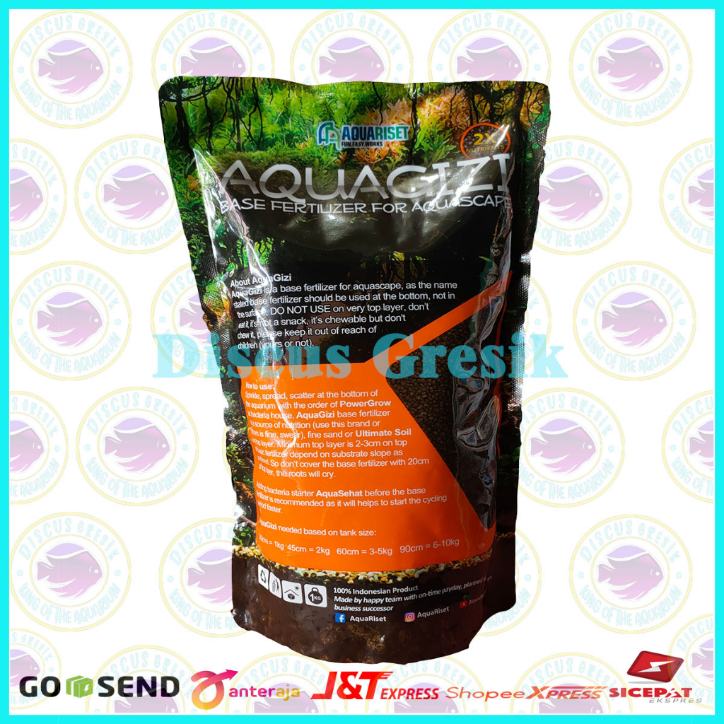 Jual Aquagizi Aquariset - Pupuk Dasar (Base Fertilizer) / Soil ...