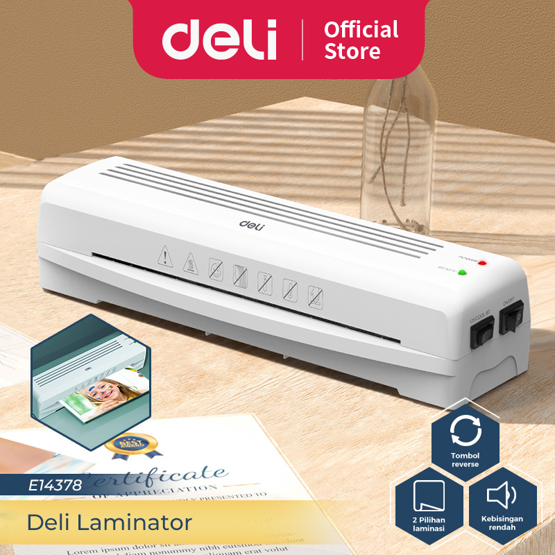 Jual Deli Laminator Mesin Laminating A4 80 125 Mic Laminasi Hot And Cold