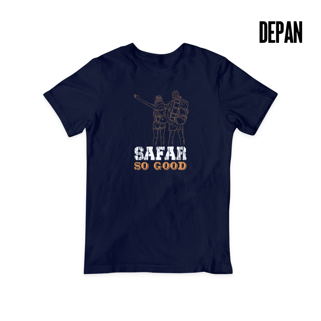 Jual FLAMOUR ( Safar So Good - Navy) T-Shirt | Shopee Indonesia