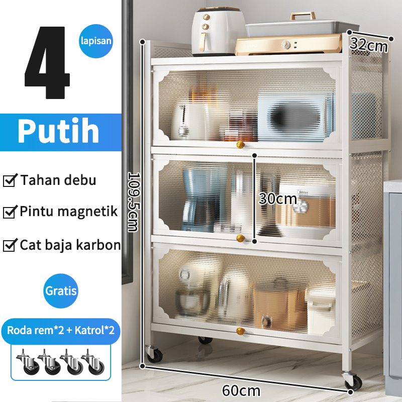 Jual Rak Kabinet Dapur Rak Lemari Dapur Oven Microwave Rak Penyimpanan ...