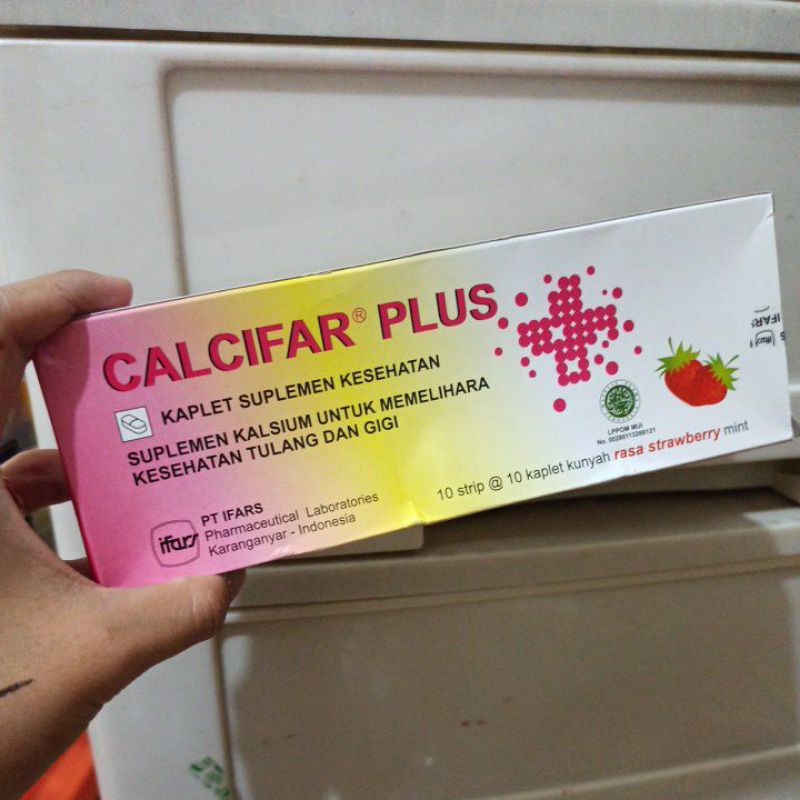 Jual CALCIFAR PLUS kalsium tablet kunyah strip 10 tablet | Shopee Indonesia
