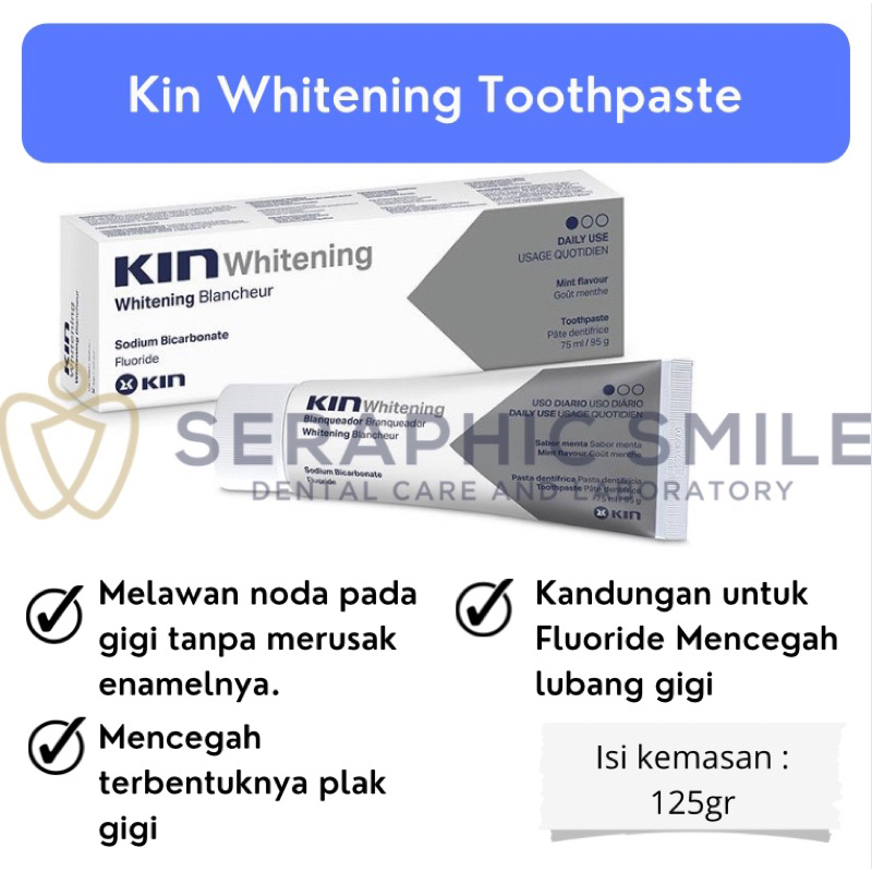 Jual Kin Whitening Toothpaste. Pasta gigi pemutih gigi. Bleaching gigi ...