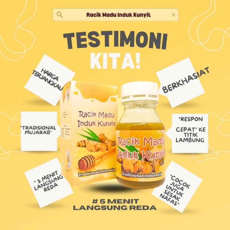 Jual Madu Racik Induk Kunyit Obat Maag Asam Lambung | Shopee Indonesia
