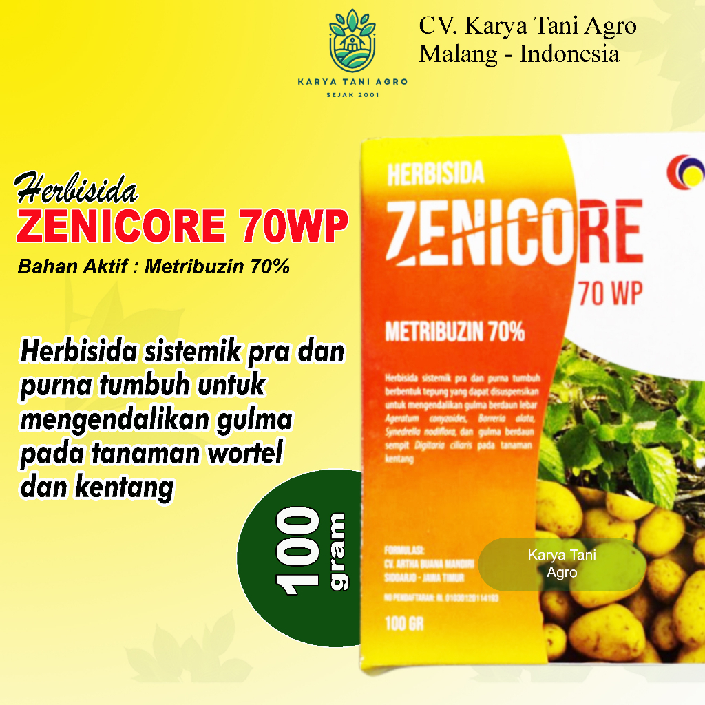 Jual Herbisida Zenicore 70WP 100 gram | Zenicore 100 gram | Herbisida ...
