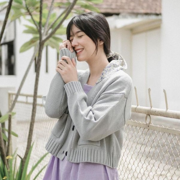 Jual Cardigan Crop top rajut wanita - cardigan zara knite - Cardigan ...