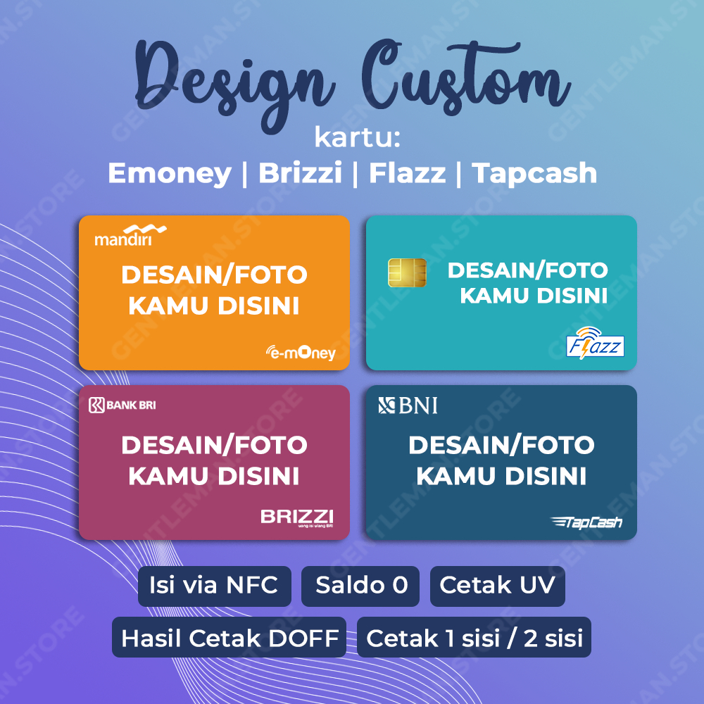 Jual CUSTOM PRINT UV KARTU E MONEY E TOLL BRIZZI BRI TAPCASH BNI FLAZZ BCA GEN 2 E MONEY MANDIRI ...