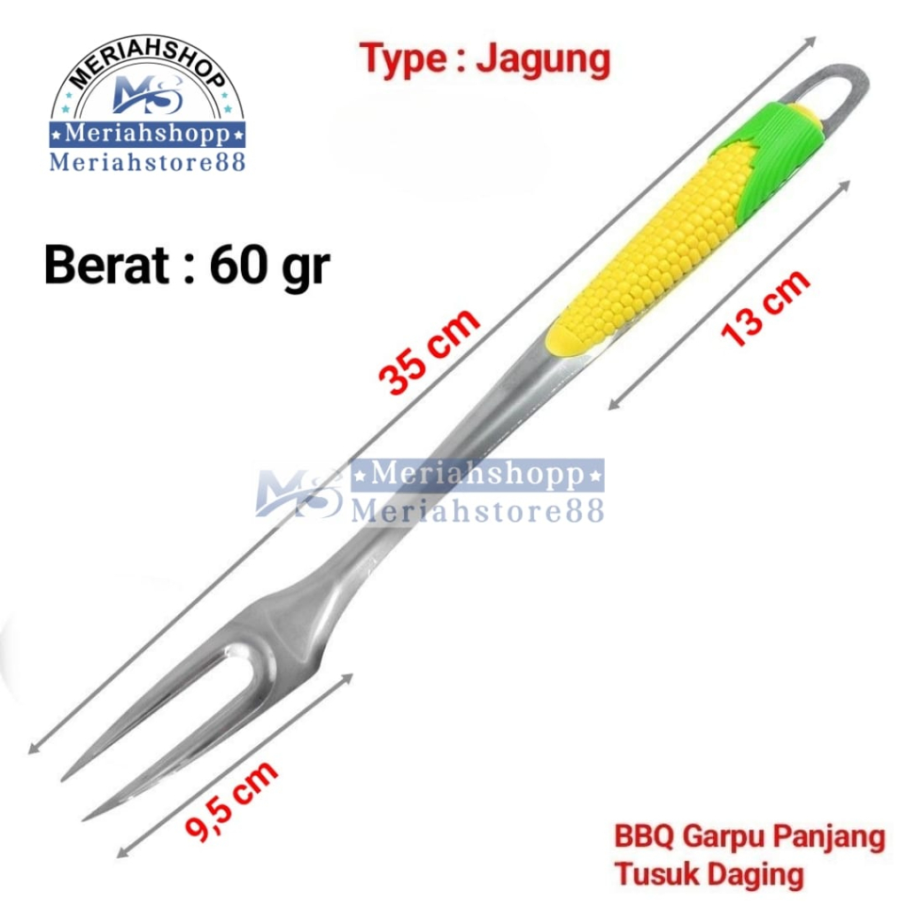 Jual BBQ FORK Garpu JUMBO Panjang 35 cm Pemanggang Roti Bakar Burger ...