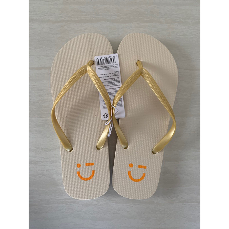 Jual sandal miniso flip flop series contrast color women sendal ...