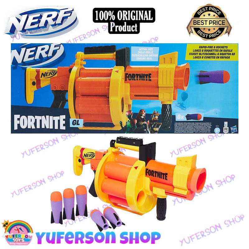 Jual Nerf Fortnite GL Rocket-Firing Blaster | Shopee Indonesia