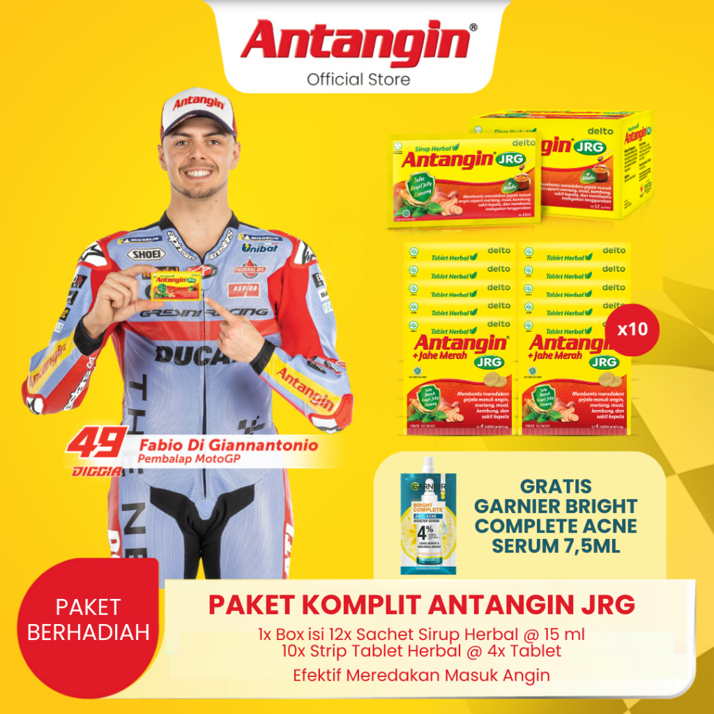 Jual Paket Komplit Antangin JRG Sirup & Tablet Herbal (Sachet & Strip ...