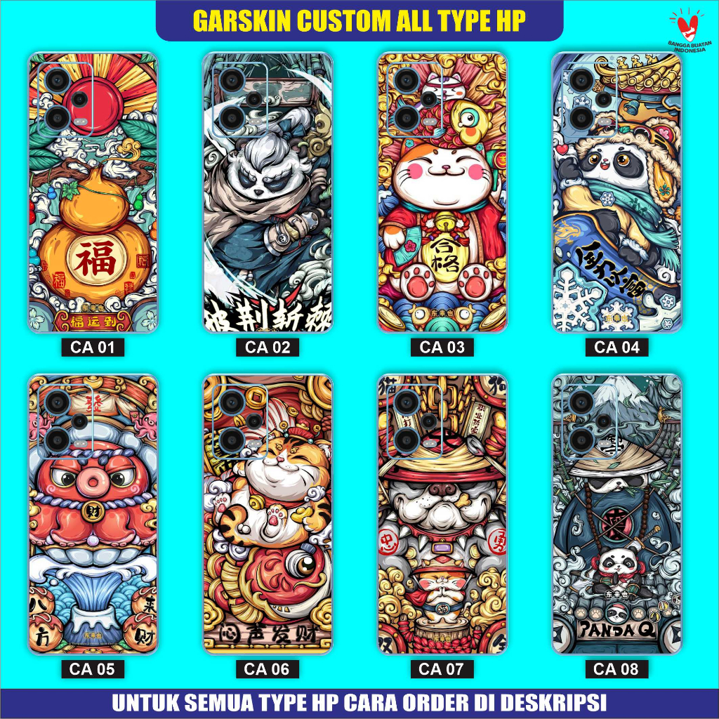 Jual Backskin Garskin Skin Custom Japan Art Panda All Type Handphone ...