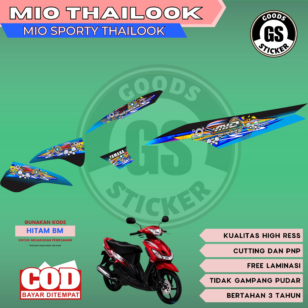 Jual Stiker Striping Mio Thailook Hadirkan Tampilan Unik dan Trendy ...