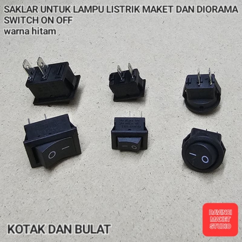 Jual Saklar On Off Kecil Kotak Bulat Untuk Lampu Maket Miniatur Diorama ...