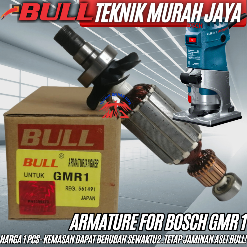 Jual BULL Armature Anger Rotor GMR1 Mesin Trimmer Router Bosch GMR 1 ...