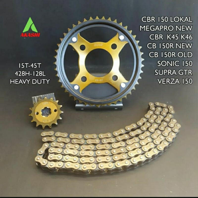 Jual GIR SET PAKET RANTAI MEGAPRO MONO CBR 150 LOKAL CB 150R STREETFIRE CB 150R OLD VERZA SONIC ...