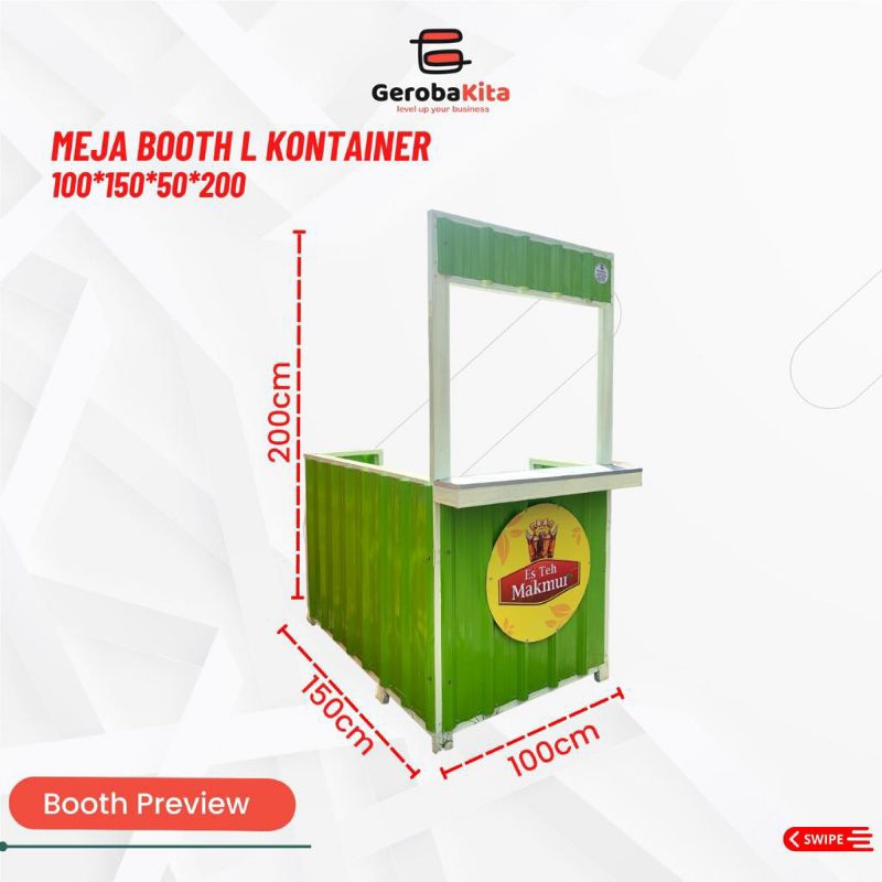 Jual Meja Booth L / Booth Murah Bagus booked | Shopee Indonesia