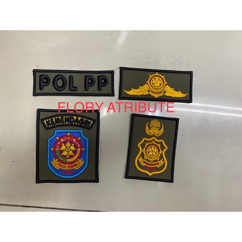 Jual 1 SET BORDIRAN UNTUK SERAGAM POL PP+NAMA+LOGO DAERAH+PANGKAT UNTUK ...