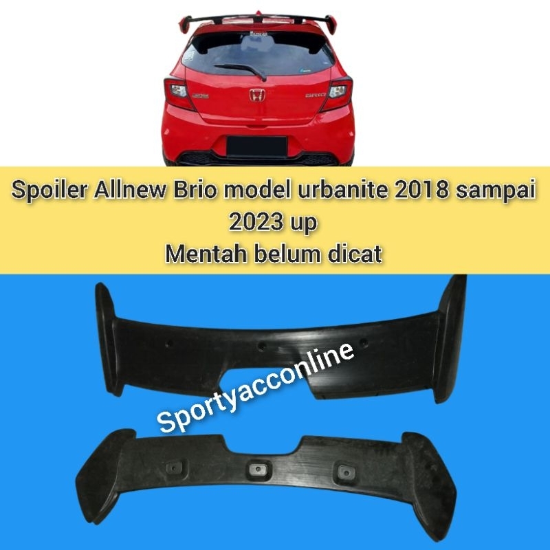 Jual spoiler allnew brio model urbanite mentah belum di cat 2018 sampai ...