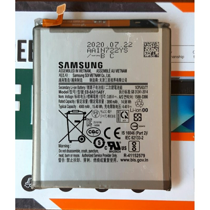 Jual batre copotan Samsung A51(EB-BA515ABY) | Shopee Indonesia