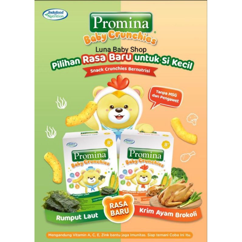 Jual Promina Baby Crunchies Rumput Laut,Keju Cheddar dan Krim Ayam ...